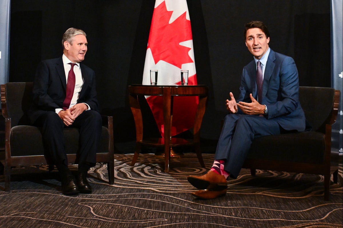 Starmer meets Justin Trudeau in Montreal ahead of visit to Paris ...