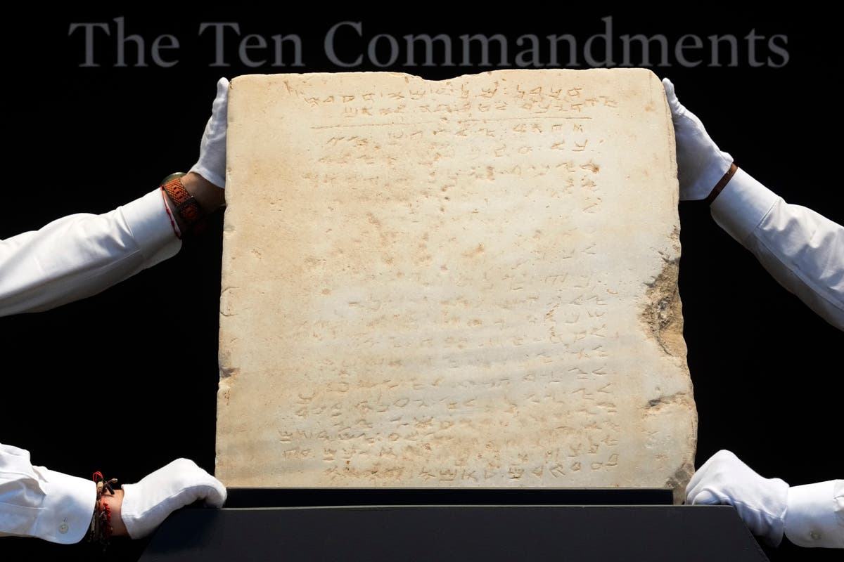 Ten Commandment tablet that was used as paving stone sells for millions ...